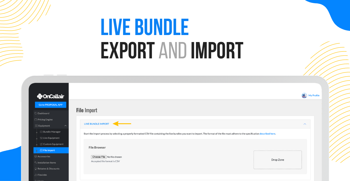 New OnCall Air Features: Import / Export Feature